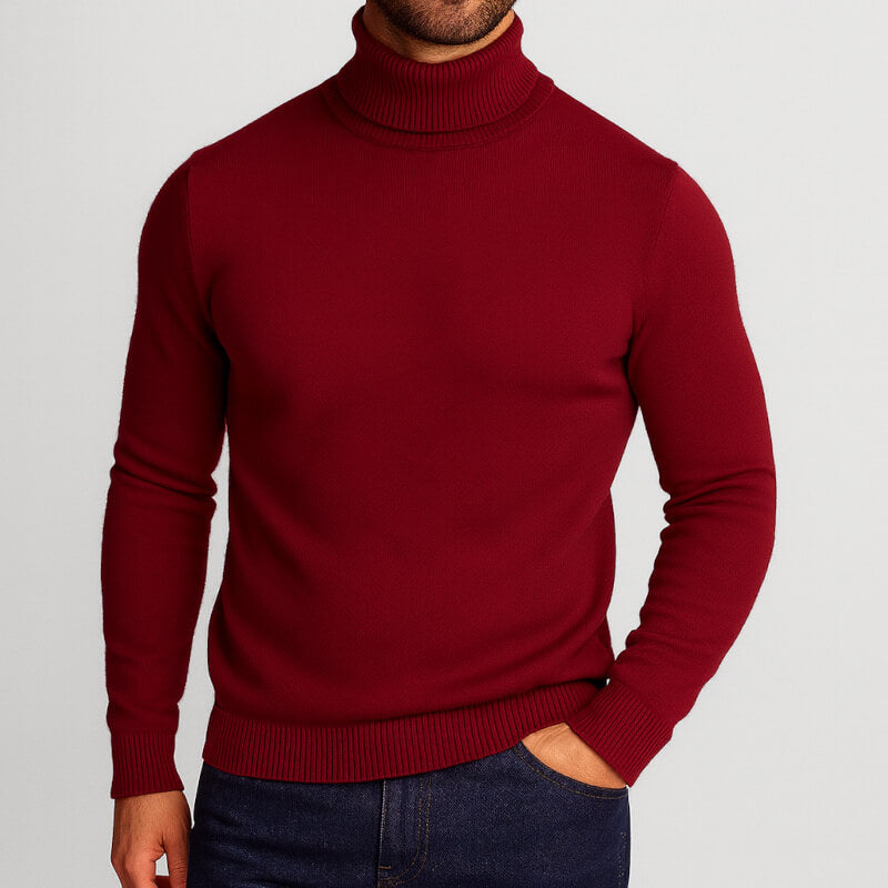 Elegant Men's Wool Roll Neck Jumper – Timeless Warmth & Stylish Comfor ...